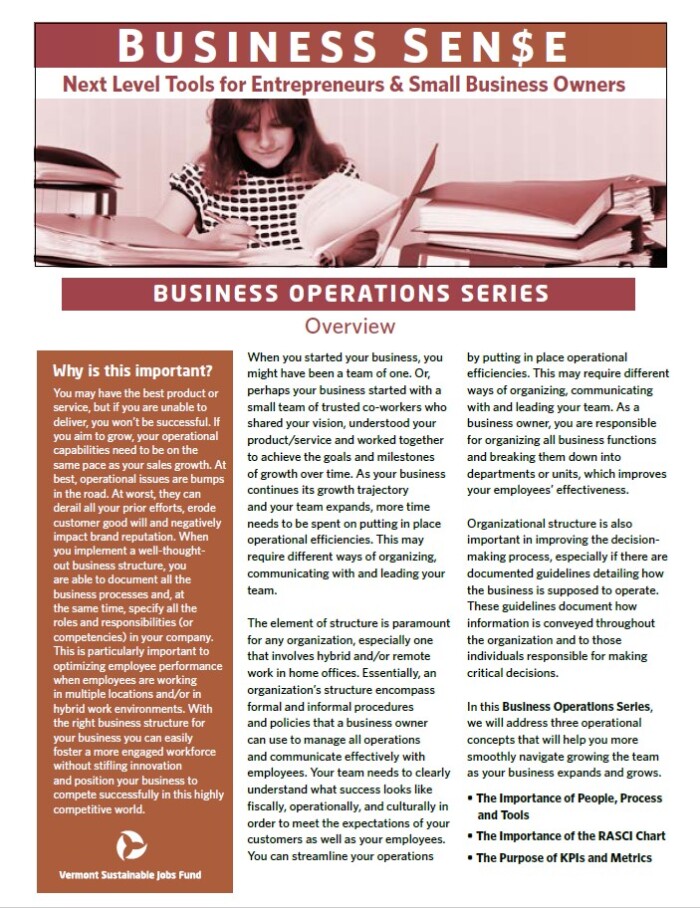 Business Sense Resources | VSJF