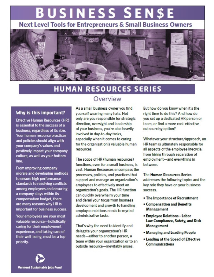 Business Sense Resources | VSJF