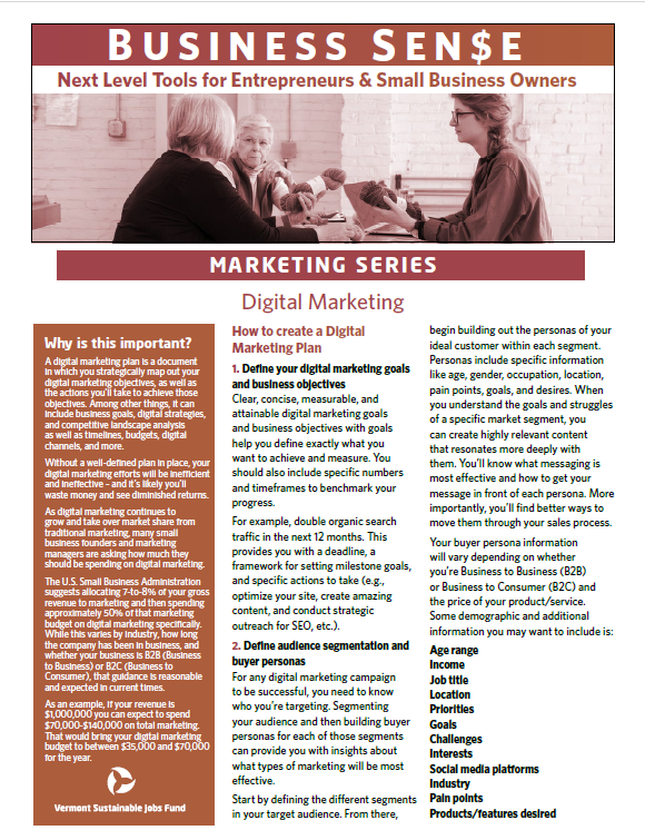 Business Sense Resources | VSJF